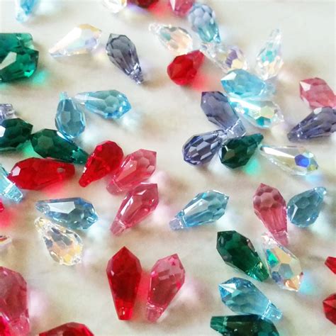 11mm 6000 Swarovski Crystal Teardrop Pendant Bead 4 Pieces Crystal Ab