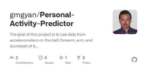 GitHub Gmgyan Personal Activity Predictor The Goal Of This Project Is To Use Data From