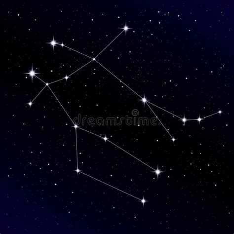 Zodiaco De La Constelación De Los Géminis Ilustración del Vector