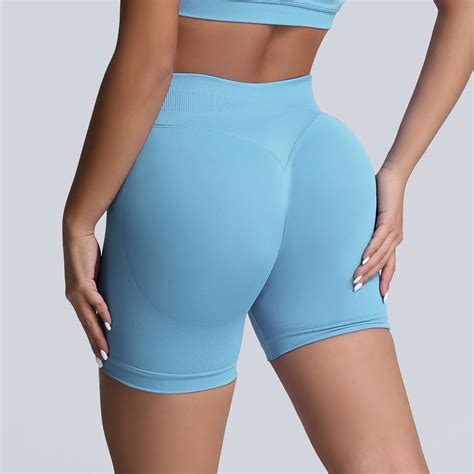 Xddlitp Gym Shorts Women Butt Lifting High Waisted Butt Scrunch Shorts