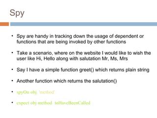 Jasmine A BDD Test Framework For JavaScript PPT