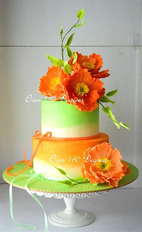 Floral Buttercream Cake Decorated Cake By Oven 180 CakesDecor
