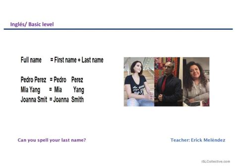 Can You Spell Your Last Name English ESL Powerpoints