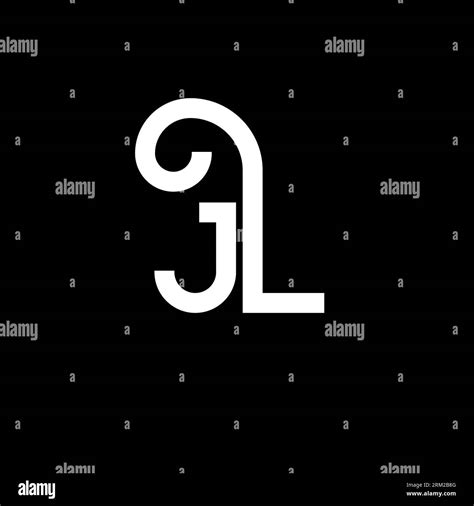 Jl Letter Logo Design On Black Background Jl Creative Initials Letter Logo Concept Jl Letter