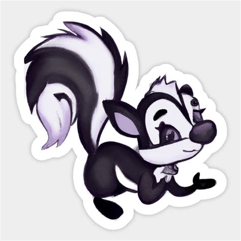 Cute Skunk Drawing Skunk Sticker Teepublic