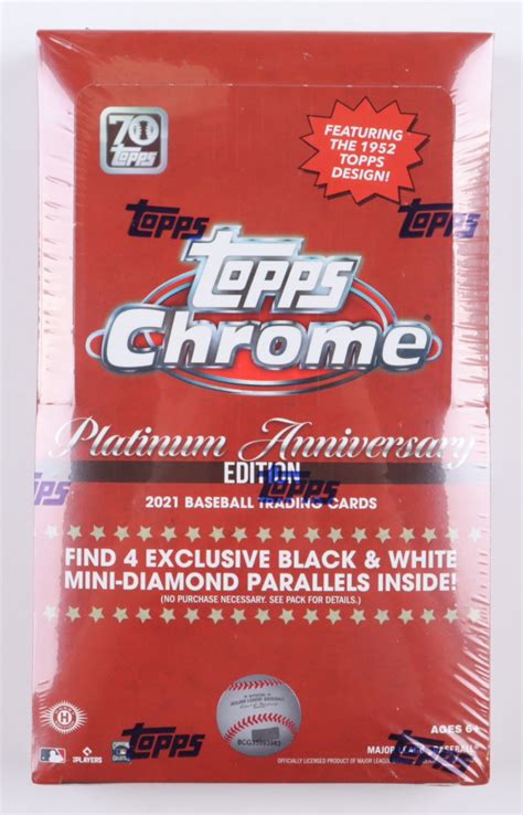 2021 Topps Chrome Platinum Anniversary Baseball Hobby Lite Box With 16