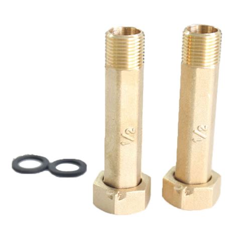 Long Brass Water Meter Connection With Rubber Epdm Gasket Bmag