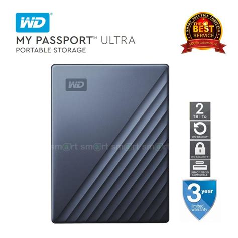 Wd My Passport Ultra 2tb Usb 30 Type C Portable Drive Wdbc3c0020bbl