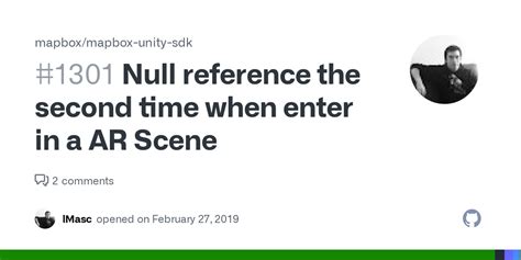 Null Reference The Second Time When Enter In A AR Scene Issue 1301