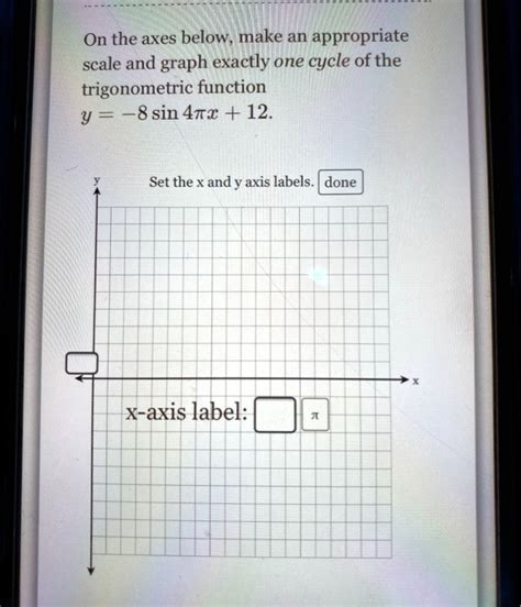 Solved On The Axes Below Make An Appropriate Scale And Graph Exactly