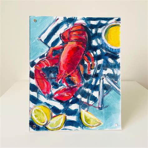 Lobsters And Stripes Madison Hope Fine Art