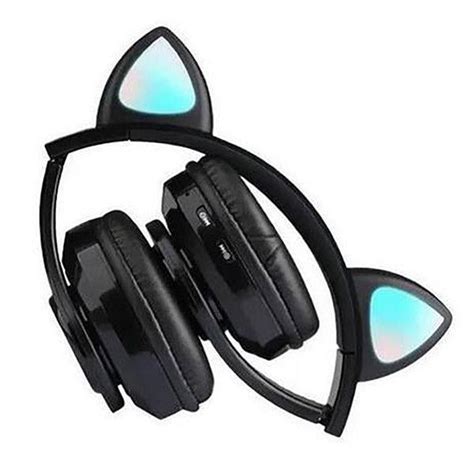 ᐉ Беспроводные Bluetooth наушники Cat Ear с кошачьими ушками Черный ...