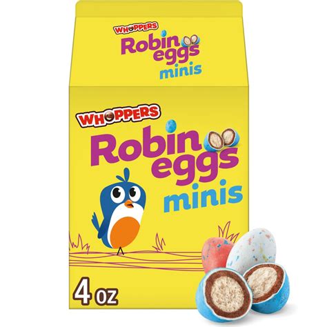 Whoppers Robin Eggs Minis Malted Milk Balls Easter Candy Carton 4 Oz