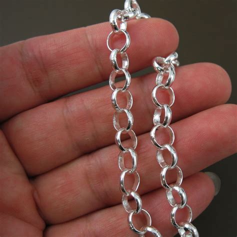 Sterling Silver 35mm Rolo Chain Sold By The Foot