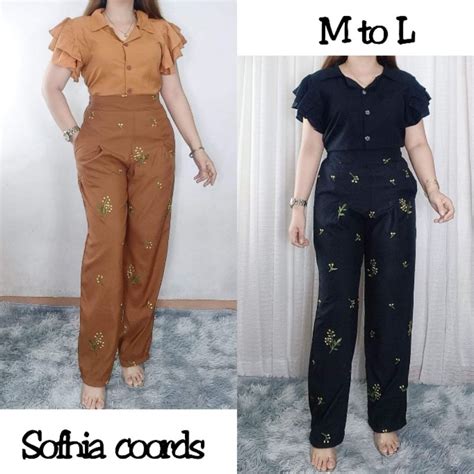 The Latest Brands Sofhia Coordinates Set Of Blouse And Pants M L