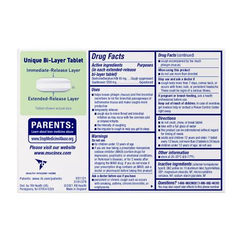 Mucinex Dm 12 Hr Max Strength Expectorant And Cough Suppressant Tablets