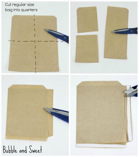 Bubble And Sweet Diy Mini Brown Paper And Doily Snack Bags