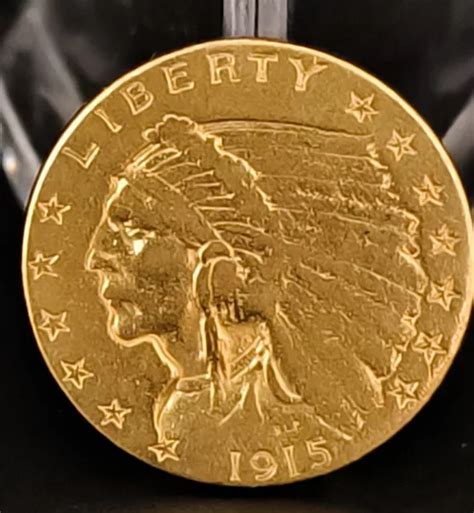 GOLDMÜNZE USA 2 5 Dollars Indian Head 1915 in Münzkapsel extrem selten
