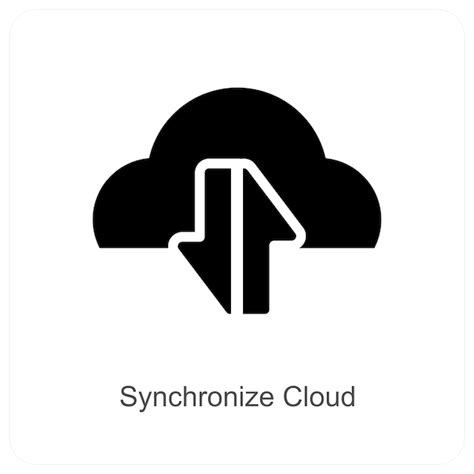 Premium Vector Synchronize Cloud And Refresh Icon Concept