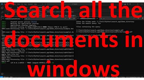 How To Search All The Documents In A Particular Folder In Windows Python Code Youtube