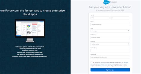 creating salesforce developer account