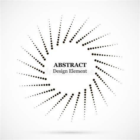Halftone Dotted Background Circularly Distributed Halftone Effect Vector Pattern Circle Dots