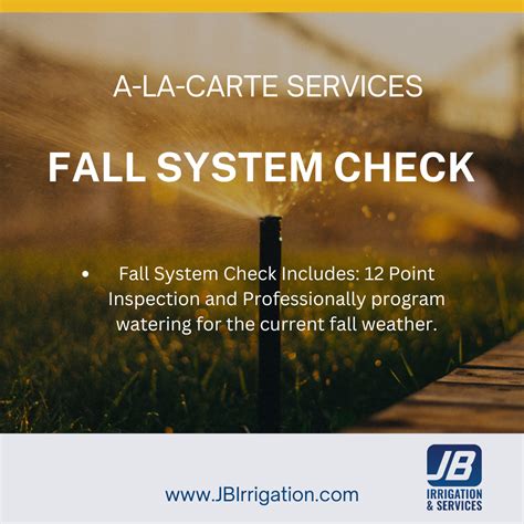 Fall System Check JB Irrigation And Services