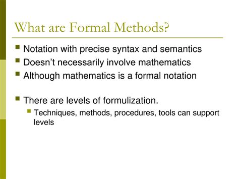 Ppt Formal Methods Powerpoint Presentation Free Download Id2048333