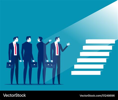 Uncover The Stairs To A Successful Business Vector Image