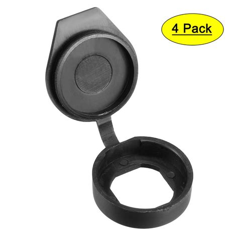4pcs Rubber Dust Cover Waterproof Caps Black Fit For 22mm Dia Cam Lock