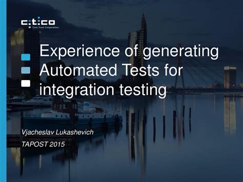 Experience Of Generating Automated Tests For Integration Testing