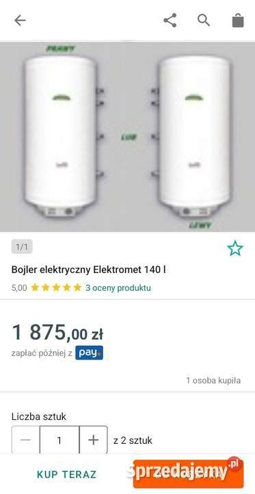 Bojler 140L ogrzewacz z wężownicą i grzałką elektryczną Konin