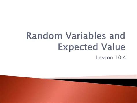 ppt random variables and expected value powerpoint presentation free