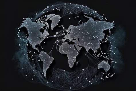 Premium Ai Image Global Connection Illustration With A Gray Backdrop