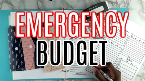 You Need To Do This Now How To Set Up An Emergency Budget Youtube
