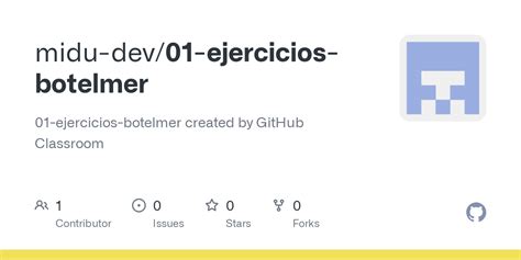 Github Midu Dev01 Ejercicios Botelmer 01 Ejercicios Botelmer Created By Github Classroom