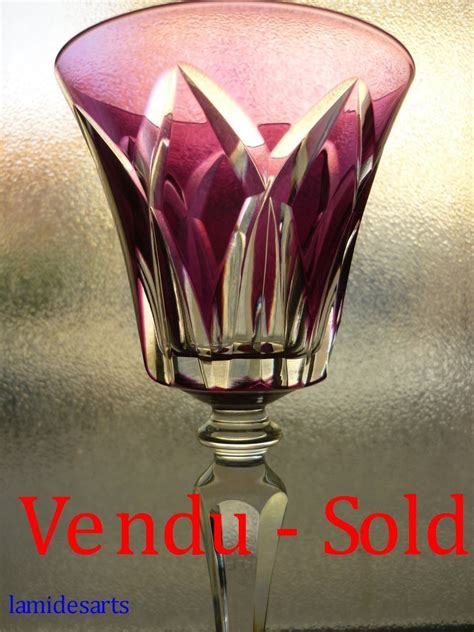 Saint Louis Camargue Crystal Hock Wine Glass Roemer Amethyst