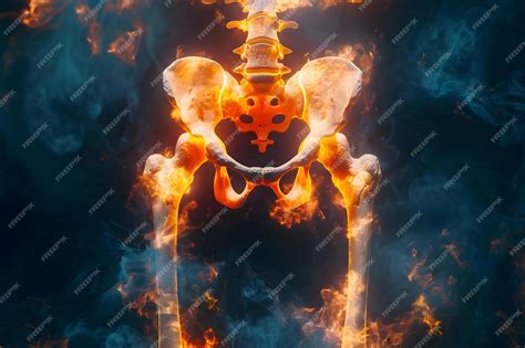 Premium Photo Visual Representation Of Inflamed Human Hip Joint Bones