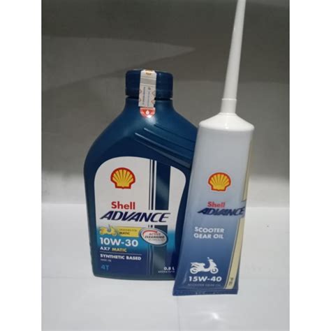 Jual Oli Shell Ax7 Biru Buat Motir Matic Bebek Sport Shopee Indonesia