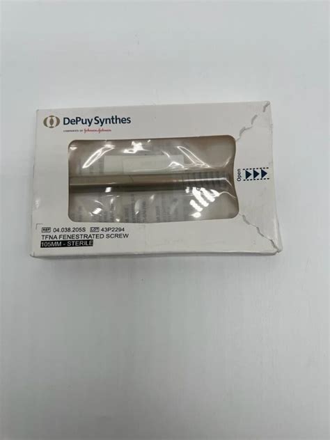 New Depuy 04 038 205s Tfna Fenestrated Screw 105mm Sterile Disposables