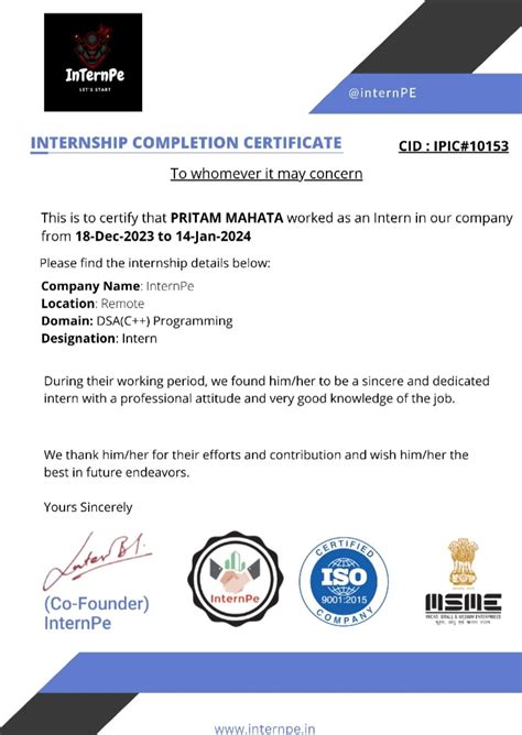 Pritam Mahata On Linkedin Internpe Internpeinternship