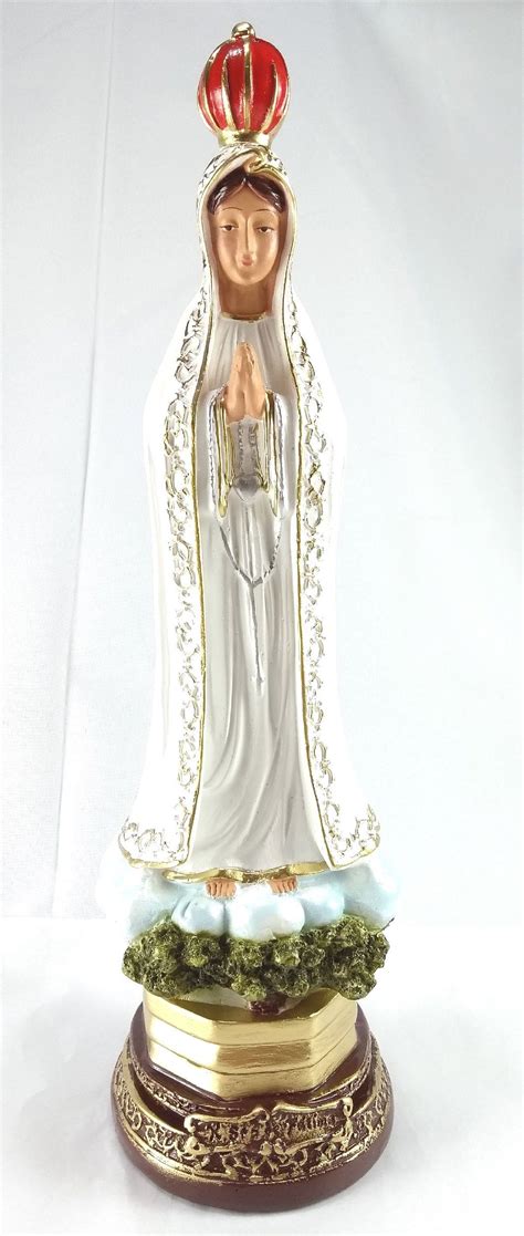 Imagem De Nossa Senhora De Fatima Gesso 30 Cm Loja Evangelize De