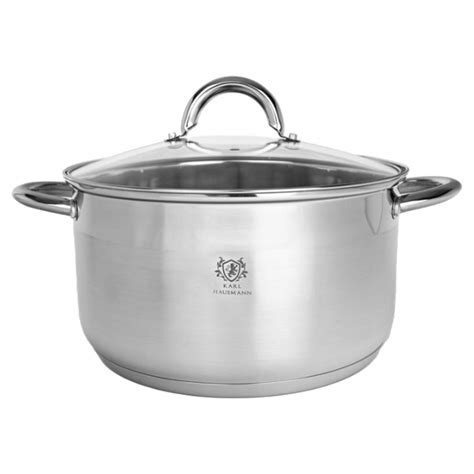 Set 3 Oale De Bucatarie Cu Capac 1 2l 2l 3l Otel Inoxidabil Solid Karl Hausmann Argintiu