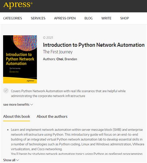 Introduction To Python Network Automation The First Journey Author Brendan Choi Italchemy