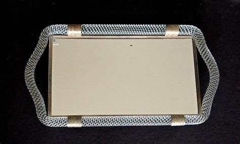 Venini Style Murano Twisted Rope Glass Vanity Tray At 1stdibs