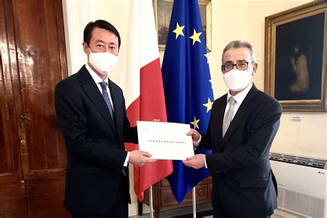 新任驻马耳他大使于敦海向马外长递交国书副本