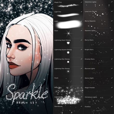 🌟sparkle Brush Set For Procreate🌟 Alicja Prints
