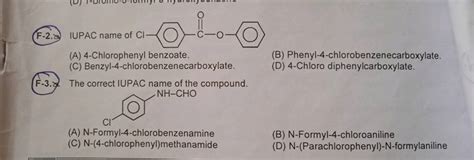 F 2 2 Iupac Name Of O C Oc1ccccc1 C1ccc Cl Cc1 Filo