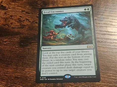Free Magic The Gathering Mtg Feral Encounter Rare Card Wilds Of