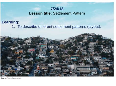 Settlement Pattern Teaching Resources